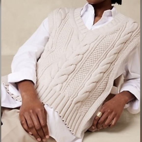 Banana Republic | Sweaters | Bananna Republic Simona Cable Sweater Vest ...
